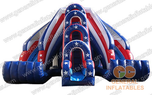 Inflatable Double Lane USA Slides | Inflatable Slides | Products ...