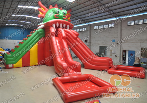 Dragon Slide With Pool | Inflatable Water Slides | Products ...