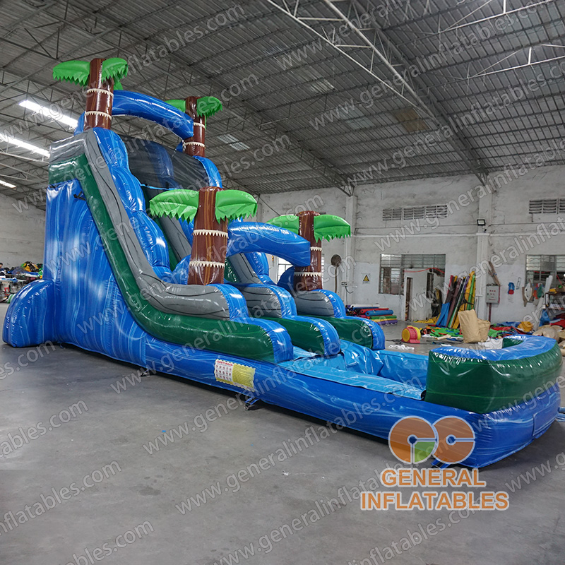 Palm Tree Blue Water Slide | Inflatable Water Slides | Products ...