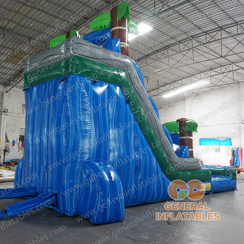 Palm Tree Blue Water Slide | Inflatable Water Slides | Products ...